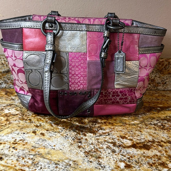 Coach | Bags | Coach Limited Edition Pink Patchwork Tote | Poshmark